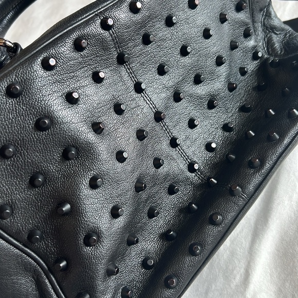 Topshop | Bags | Topshop Genuine Leather Studded Black Bag Purse ...